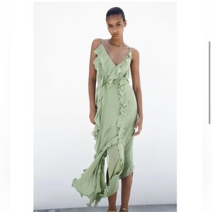 Zara | Dresses | Zara Ruffle Dress | Poshmark